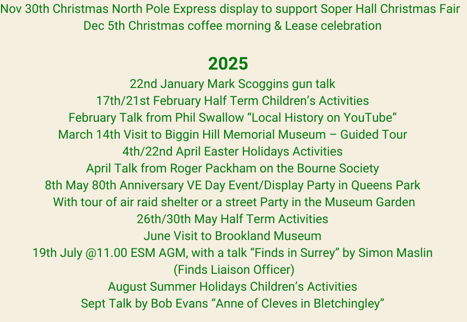 Talks and Events - East Surrey Museum